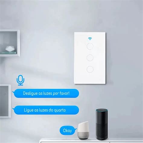 Interruptor Inteligente 3 Botões Touch Screen Shein Brasil