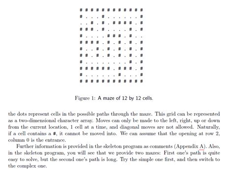 Solved Complete The C Program Traversemazec Provided In