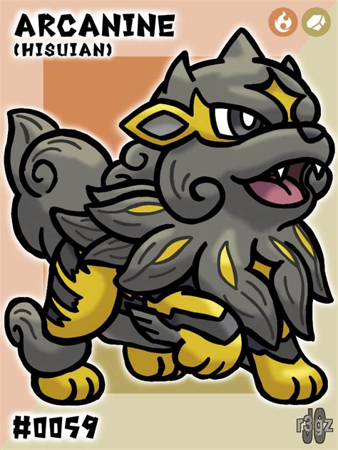 0059 Arcanine Hisuian Shiny By Jcr3gz On Deviantart