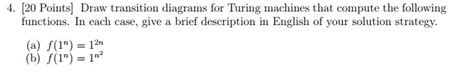 Solved Points Draw Transition Diagrams For Turing Chegg