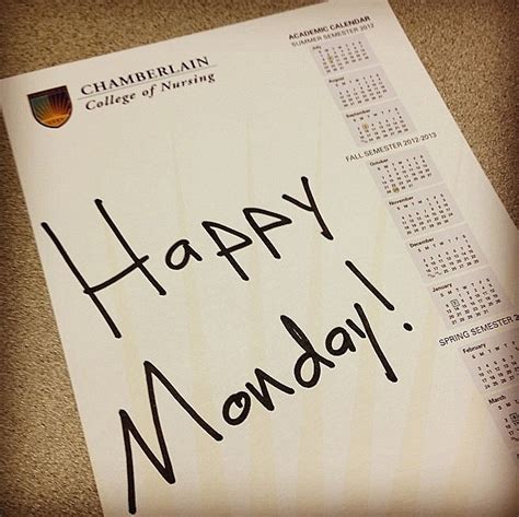 Happy Monday From Chamberlain College Of Nursing Monday Nurse