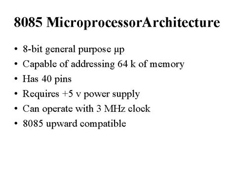 UNIT ONE MICROPROCESSOR Basic Concepts Of Microprocessors