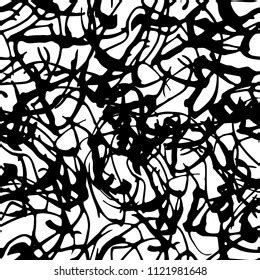 Handdrawn Grunge Seamless Infinite Pattern Grayscale Stock Vector