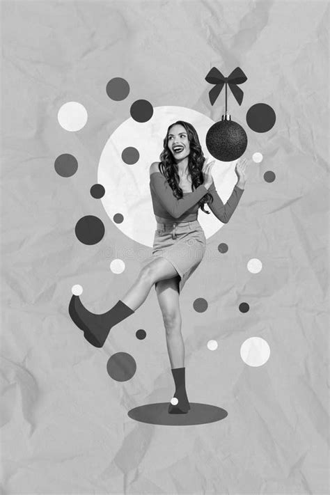 Imagen De Collage Vertical De Una Animada Excitada Muchacha Color