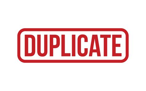 Duplicate Rubber Stamp Seal Vector 22852590 Vector Art At Vecteezy
