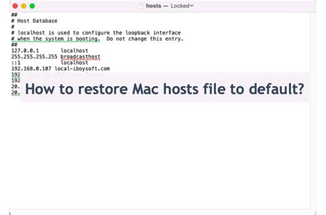 How To Restore Hosts File On Mac Step Wise Tutorial