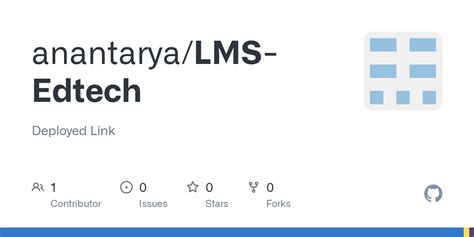 Github Anantarya Lms Edtech