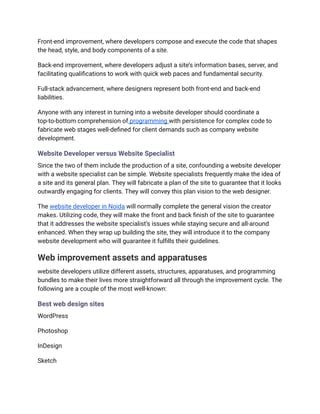 What Are A Website Developer And Its Scope PDF