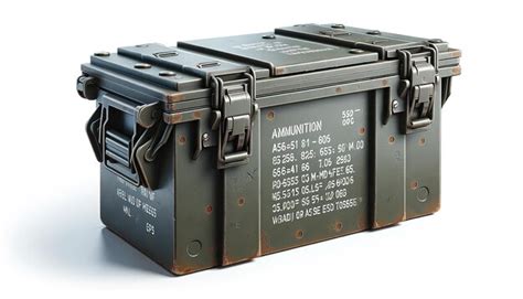 Premium Psd Ammunition Box Isolated On A White Background