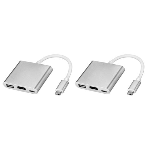 2x Type C Adapter Cable Converter For Usb C Digital Av Multiport Adapter Mj1k2am A And Usb New