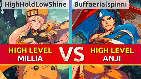 Ggst Highholdlowshine Millia Vs Buffaerialspinni Anji Guilty Gear