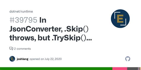 In Jsonconverter Skip Throws But Tryskip Never Returns False