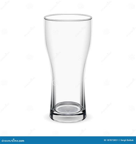 Beer Glass Isolated Goblet Mockup Stock Vector Illustration Of