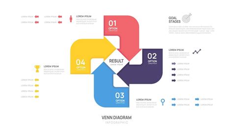 Venn Diagram Infographic Chart Arrow Template For Business Start Up Presentation 4 Steps With