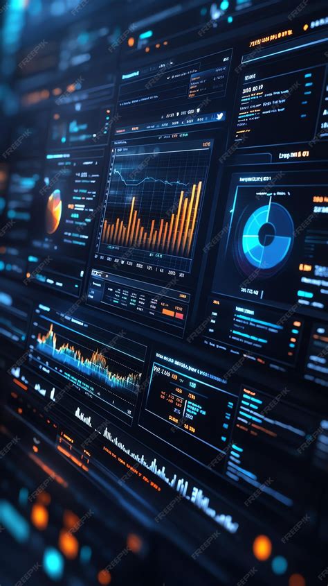 A Closeup Shot Of A Computer Screen Displaying Various Charts Graphs