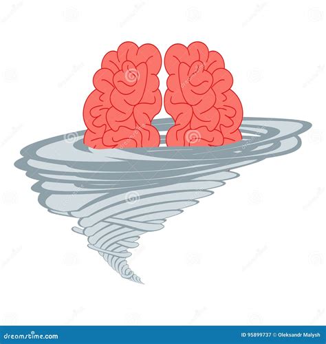 Il Lampo Di Genio Pensa Lidea Illustrazione Vettoriale Illustrazione Di Ciclone Icona 95899737