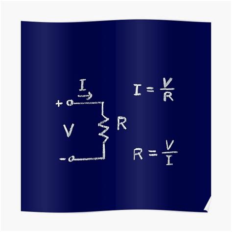 Ohms Law Ohm Voltage Current Law Vir Premium Matte Vertical Poster Sold By Bowatson Sku