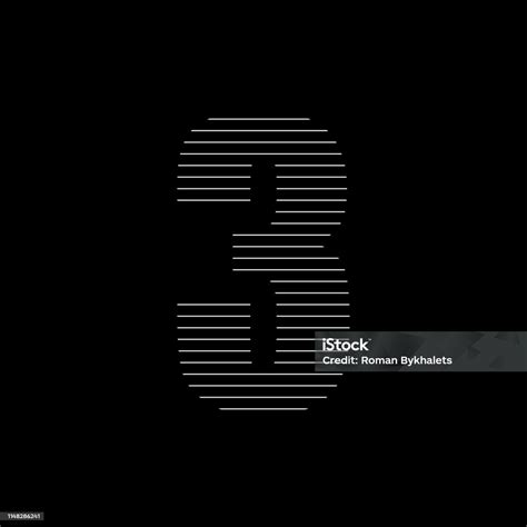 숫자 추상 통화 요소입니다 로고 타입 디자인 검정색 배경에 선형 기호입니다 기념일에 대한 스톡 벡터 아트 및 기타 이미지 기념일 야구 3 루 숫자 Istock