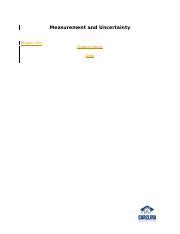 PHY L M Measurements And Uncertainty Lab Report Docx Measurement And Uncertainty Physics