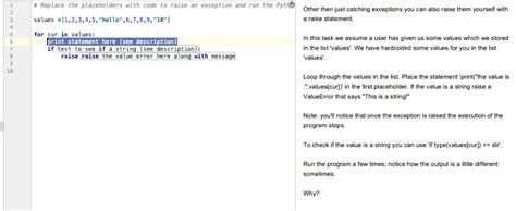 Solved Replace The Placeholders With Code To Raise An