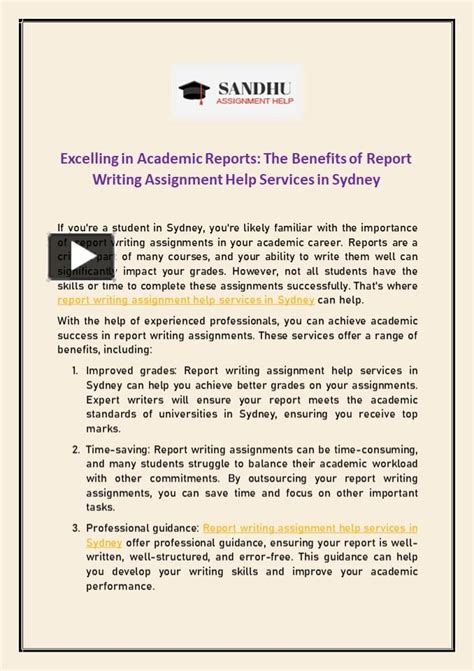 Ppt Report Writing Assignment Help Services In Sydney How To Choose