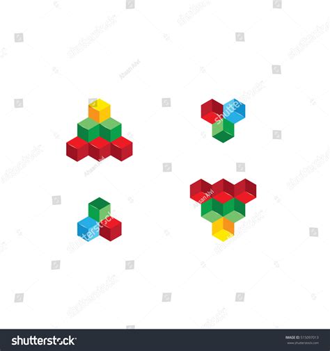 3d Cube Graph Info Graphic Design Stock Vector Royalty Free 515097013