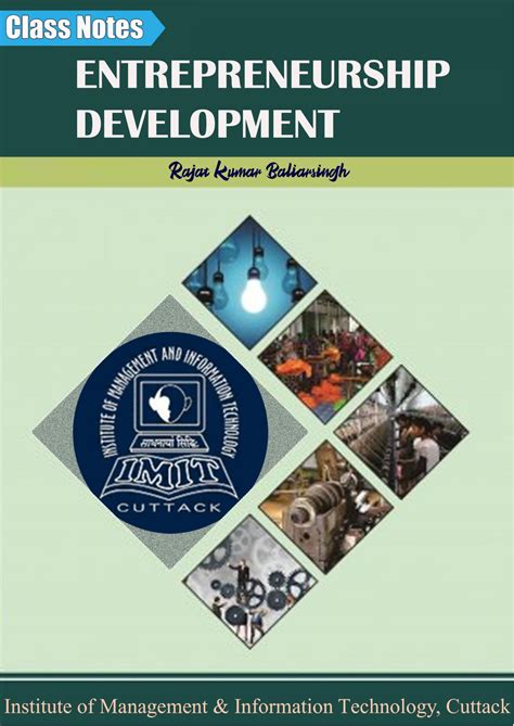 ED Lecture Notes Syllabus Entrepreneurship Development Module I Entrepreneurship Concept