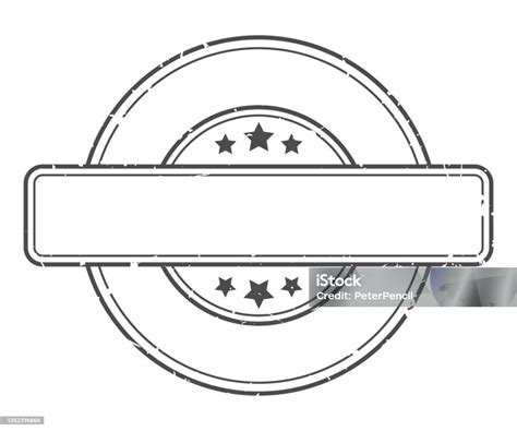 스탬프 각인 인감 템플릿 비우다 복사공간 벡터 스톡 일러스트레이션 검은색에 대한 스톡 벡터 아트 및 기타 이미지 검은색