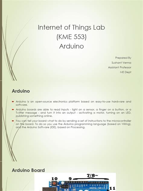 iot lab arduino pdf arduino electrical engineering