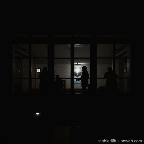 Nighttime Room Scene With People Near The Window Stable Diffusion Online