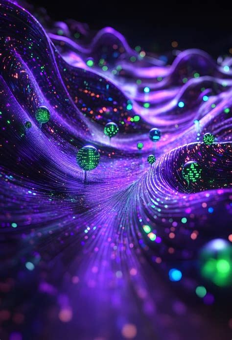 Streams Of Data Flow In A Flowing Wave Each Data Particle Is A Ball