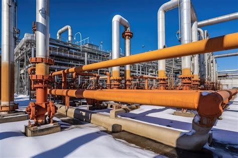 Oil And Gas Processing Plant With Pipeline Fittings Created By