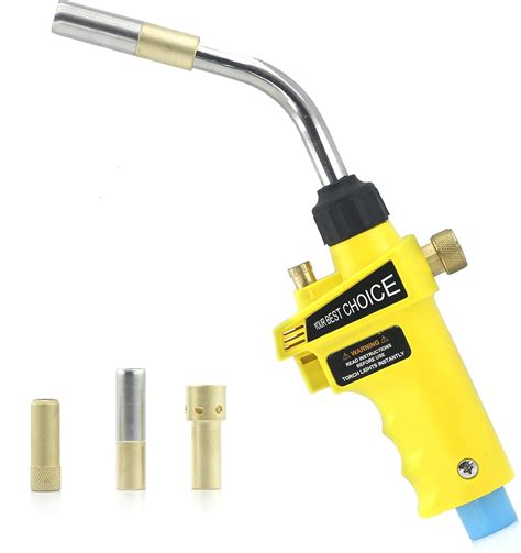 Buy High Intensity Trigger Start Torch With 3 Nozzles TS7500 Propane Torch Head Trigger Start