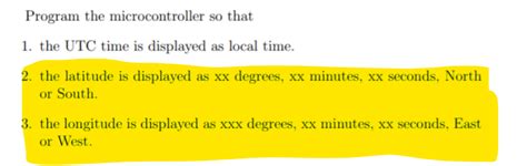 Solved Program The Microcontroller So That The UTC Time Chegg Com