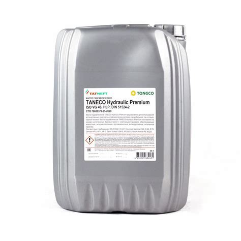 Масло гидравлическое TANECO Hydraulic Premium VG46 20 л - купить по ...