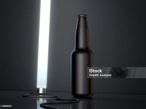 검은 배경 3d 렌더링에 맥주 유리 병 병에 대한 스톡 사진 및 기타 이미지 병 0명 갈색 Istock