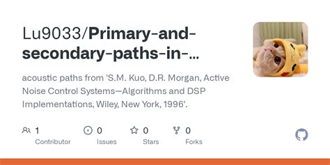 Github Lu Primary And Secondary Paths In Active Noise Control