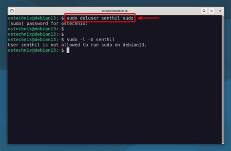 Add Delete Grant Sudo Privileges To Users In Debian 13 12 Ostechnix
