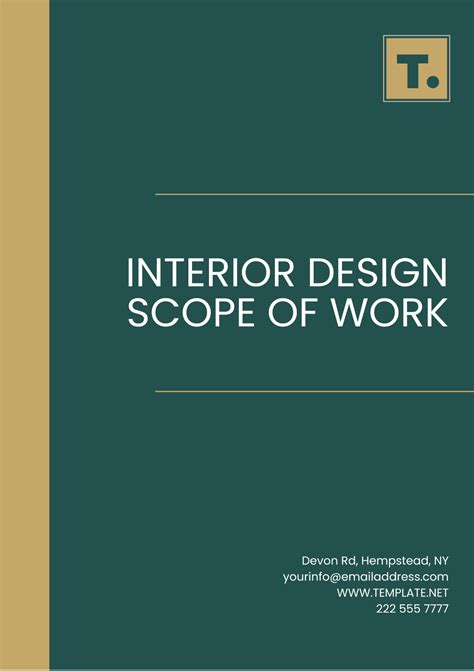 Free Interior Design Scope Of Work Template To Edit Online