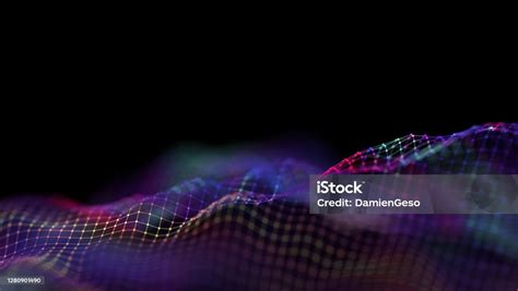 데이터 기술 추상적 미래 일러스트레이션 어두운 배경에 점과 선을 연결하는 낮은 폴리 모양 3d 렌더링 빅 데이터 시각화 0명에 대한 스톡 벡터 아트 및 기타 이미지 Istock