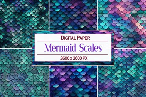 Mermaid Scales Pattern Graphic By Printable Design · Creative Fabrica