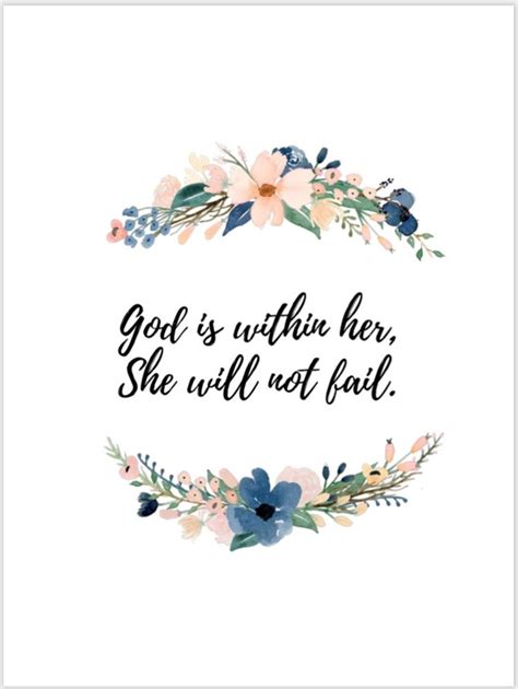 Psalm 465 God Is Within Her She Will Not Fail Navy And Blush Floral