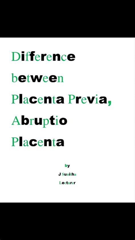 Difference Between Placenta Previa Vs Abruptio Placenta