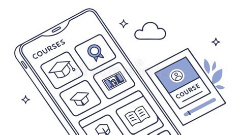 Mobile Phone Courses App Online Education And Digital Learning
