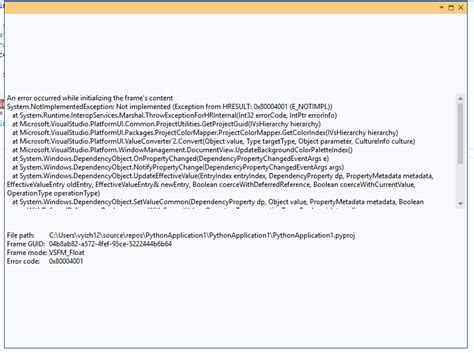 an error pops up when open property page · issue 6674 · microsoft