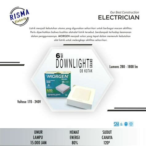 Jual Lampu MORGEN LED DOWNLIGHT Kotak Outbow W Shopee Indonesia