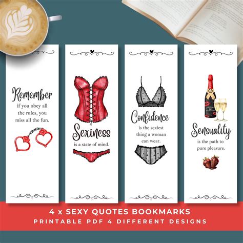 Sexy Quotes Bookmarks Printable Erotica Bookmark Spicy Gifts For Book Lovers Erotic Gift For