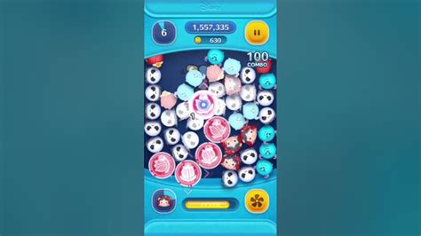 【ツムツム】8連続中央消去 フラワー白雪姫チャーム スキル3 Youtube