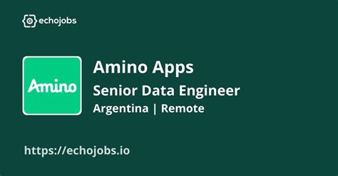 amino apps is hiring senior data engineer argentina remote [docker machine learning java