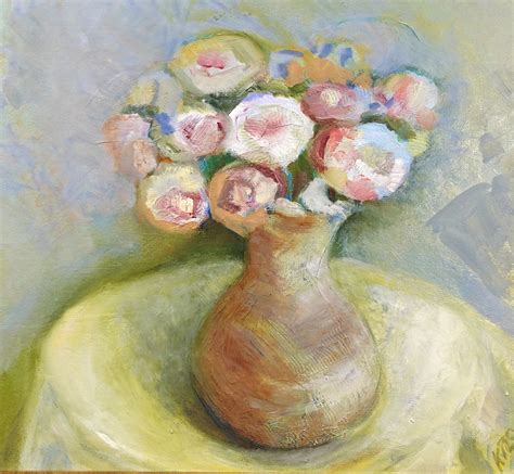 Vaikelu Lilledega Vaasis Külli Trummal E Kunstisalongis